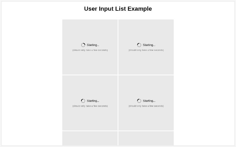 User Input List Example ― Perchance Generator