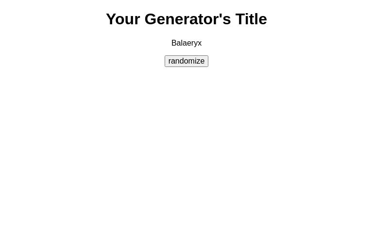 Updated Targ Names ― Perchance Generator