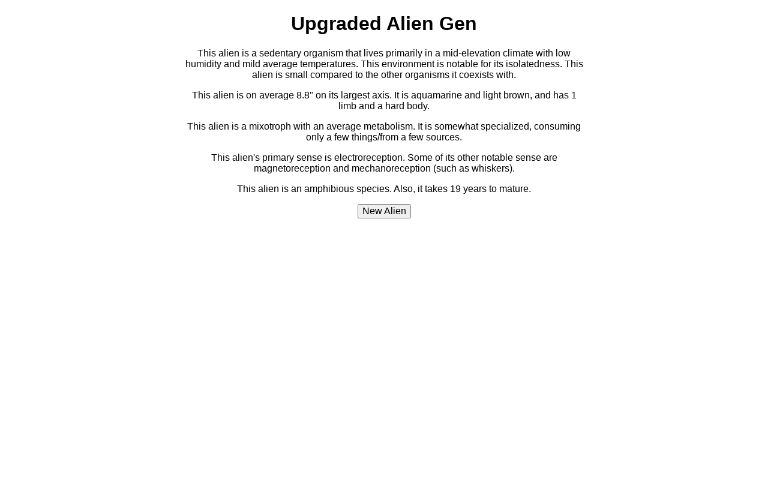 Upgraded Alien Gen