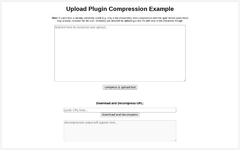 Upload Plugin Compression Example