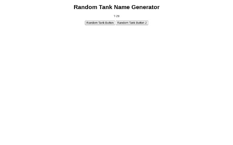 Random Tank Name Generator