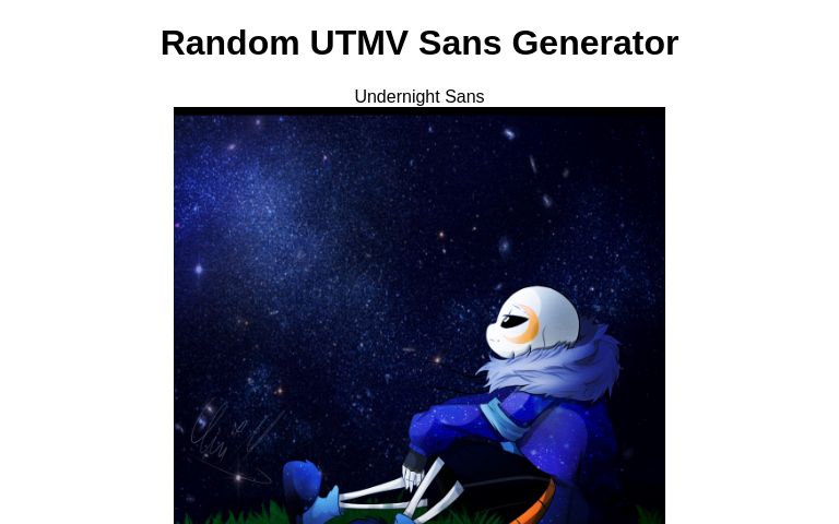 Random UTMV Sans Generator