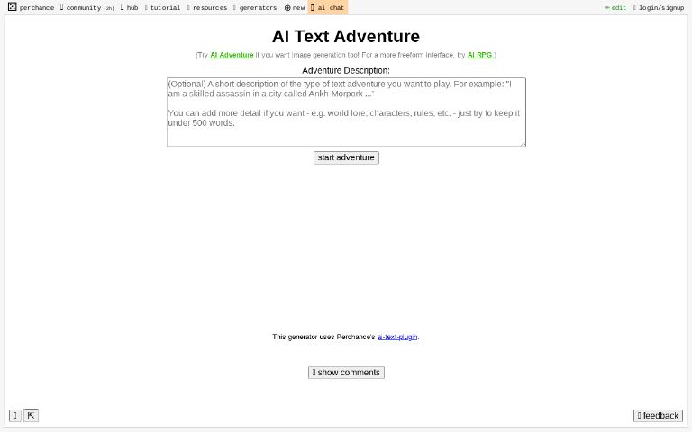 AI Text Adventure - free, no-signup, no limits - AI Dungeon Alternative ...