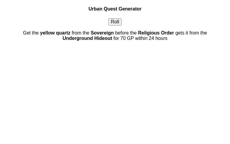 Urban Quest Generator
