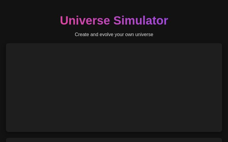 Universe Simulator ― Perchance Generator