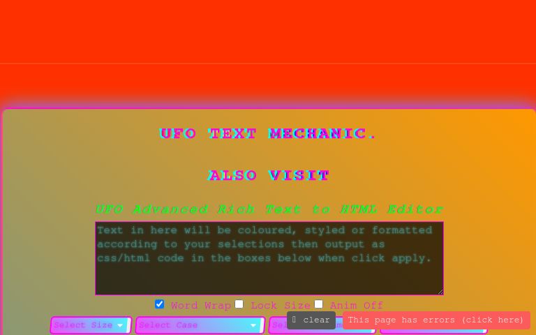 Text Mechanic ― Perchance Generator