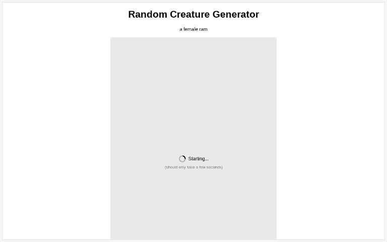 Random Creature Generator