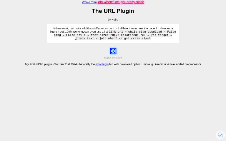🔗 • URL Plugin • by Keira 💖