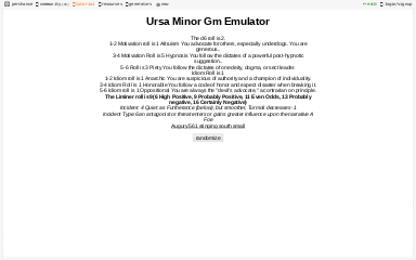 Ursa Minor Gm Emulator ― Perchance Generator