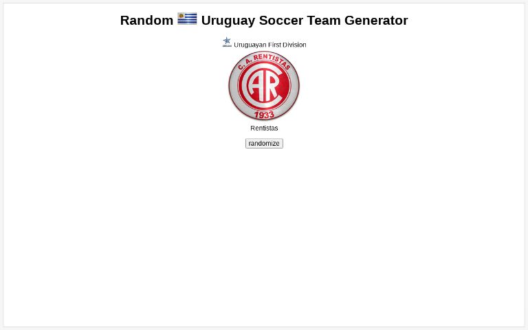 Random Uruguay Soccer Team Generator