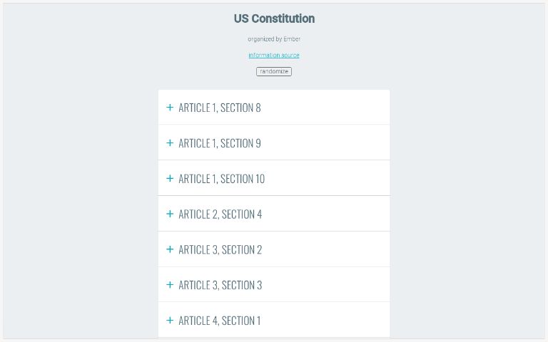 US Constitution ― Perchance Generator