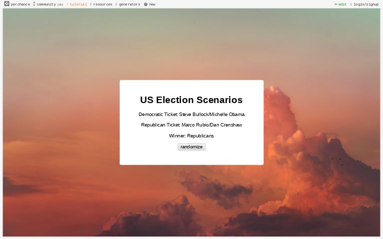 US Election Scenarios ― Perchance Generator