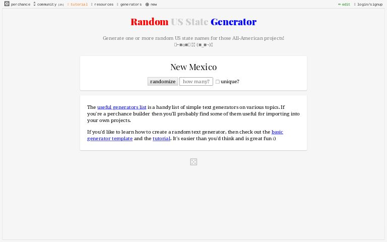 Random US State Generator