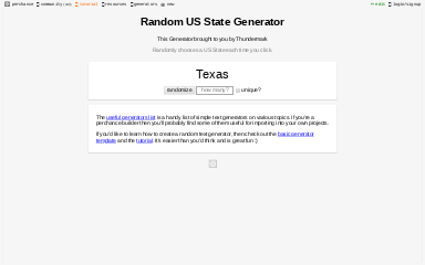 Random US State Generator