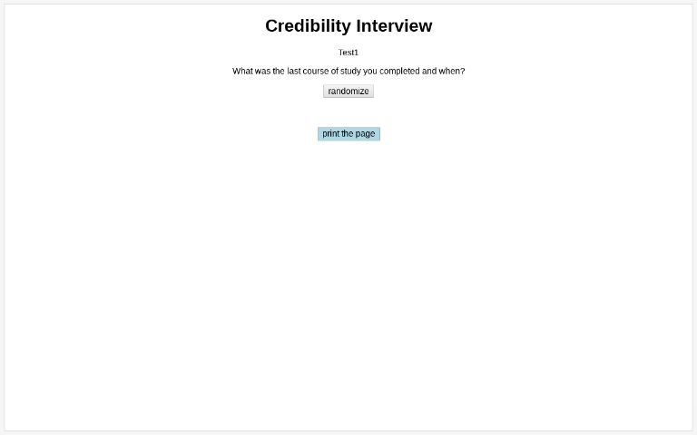 Credibility Interview ― Perchance Generator