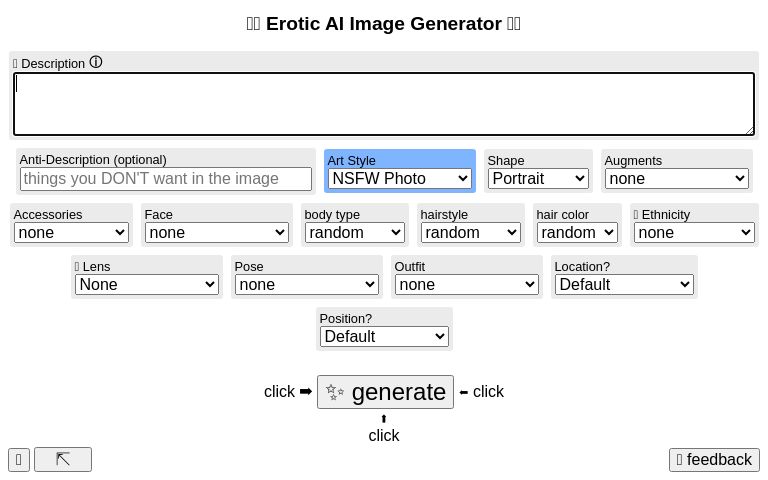 🍑🍆 Erotic AI Image Generator 👙💦