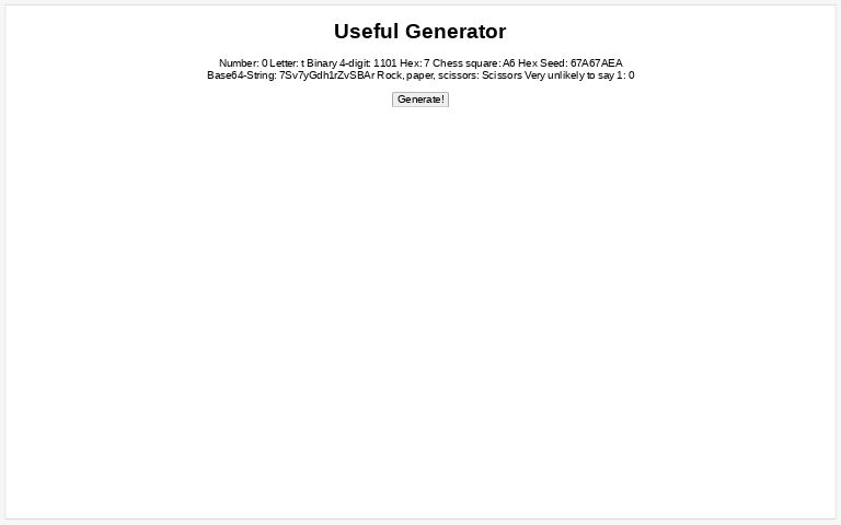 Useful Generator