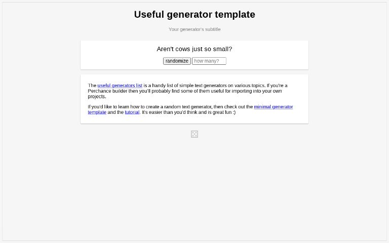 Useful generator template