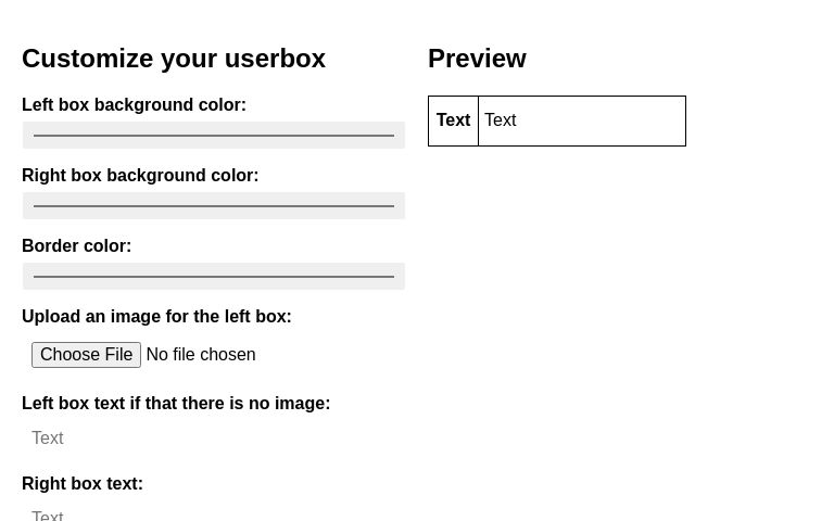 Userbox maker ― Perchance Generator