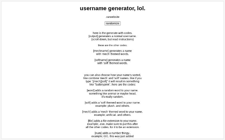 username generator