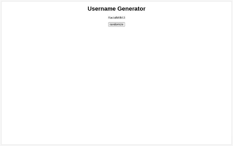 Username Generator