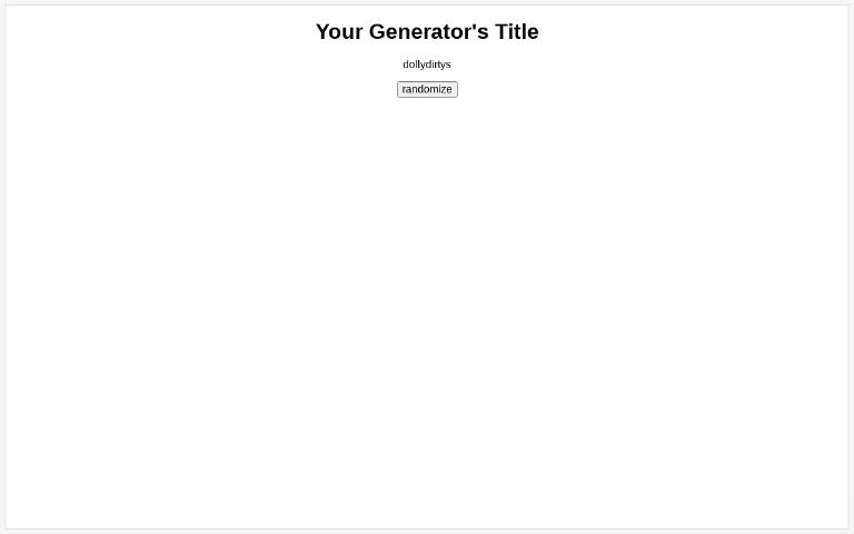 Usernamegenforti ― Perchance Generator