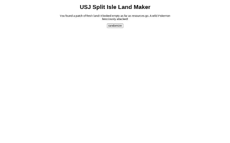 USJ Split Isle Land Maker ― Perchance Generator