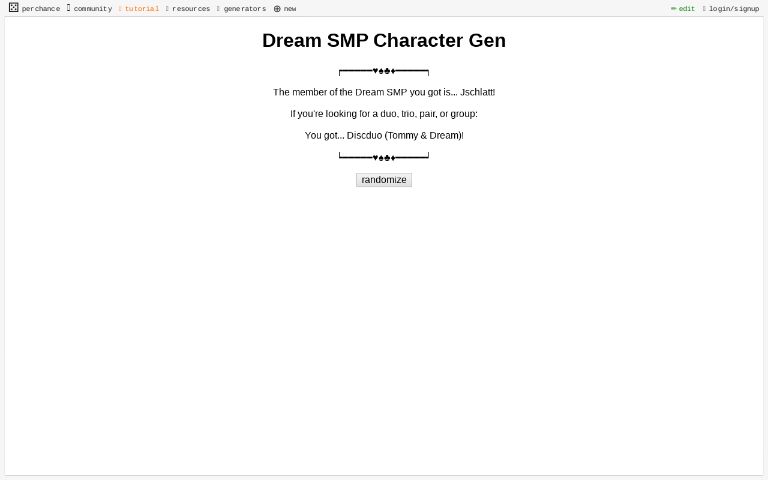 Dream SMP Character Gen