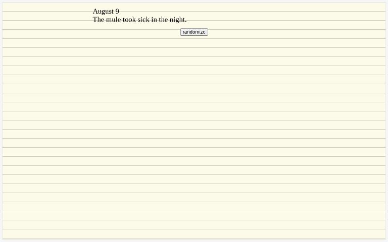 Diaryexample ― Perchance Generator