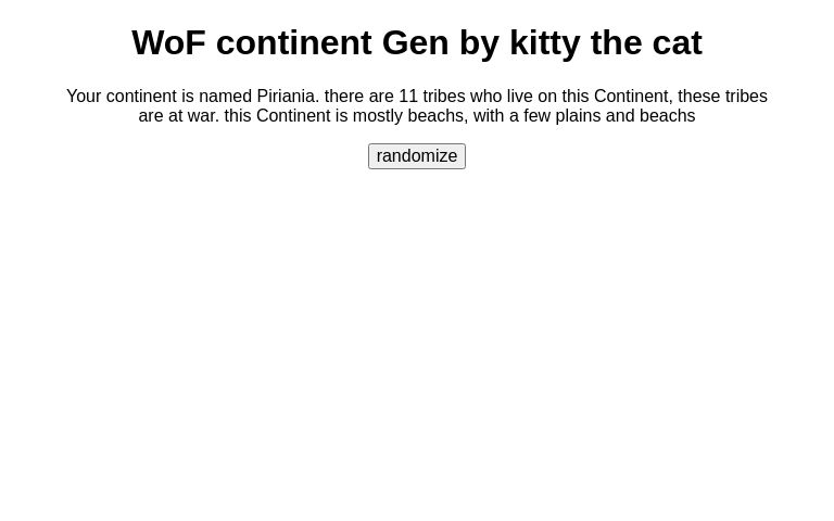 WoF continent Gen by kitty the cat