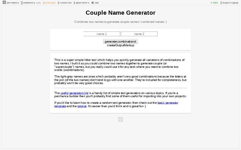 Couple Name Generator