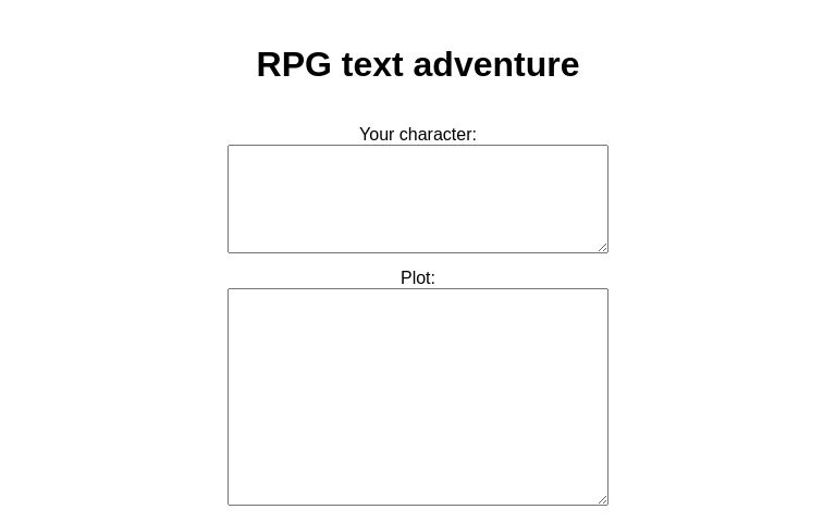 RPG text adventure ― Perchance Generator