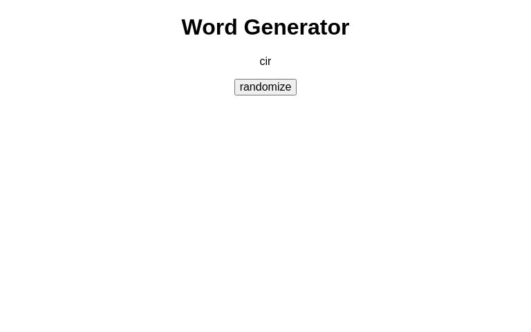 Word Generator