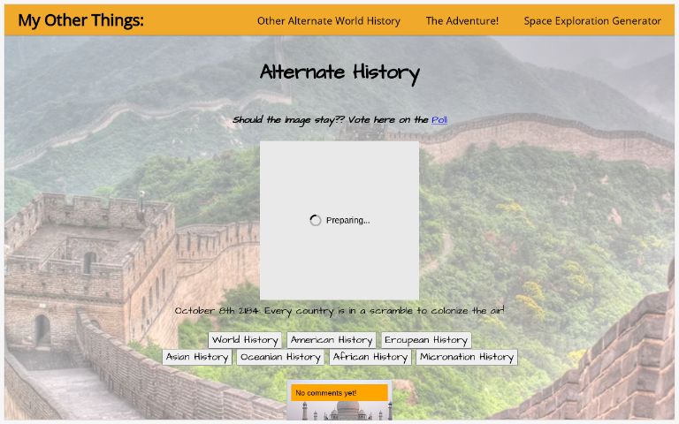 Alternate History ― Perchance Generator