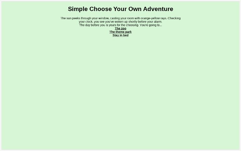 Simple Choose Your Own Adventure ― Perchance Generator