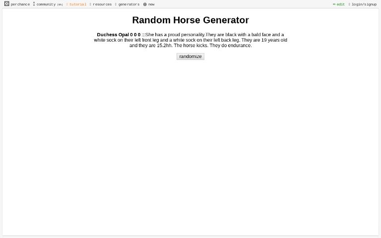 Random Horse Generator