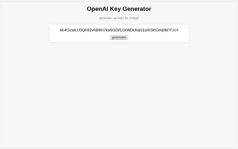 OpenAI Key Generator