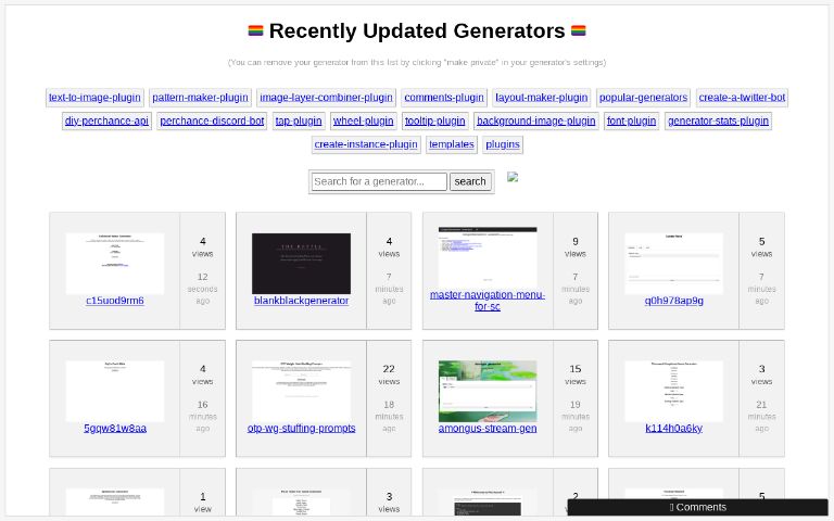Recently Updated Generators