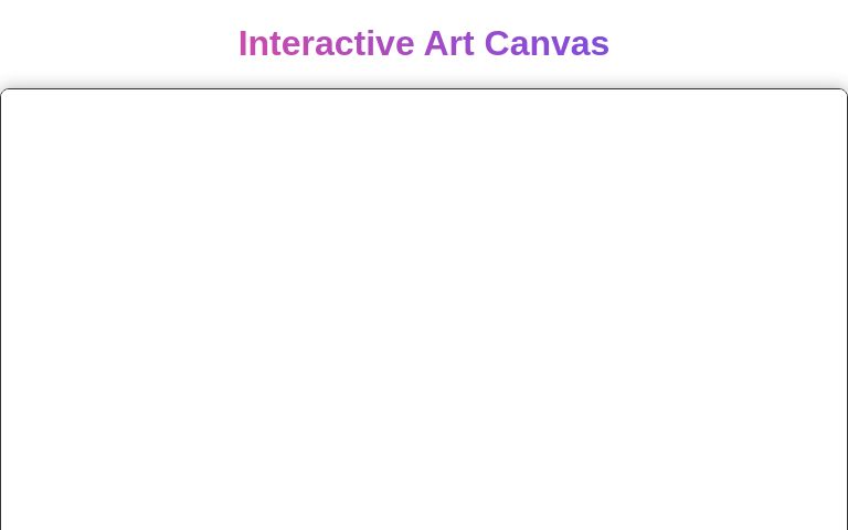 Interactive Art Canvas ― Perchance Generator