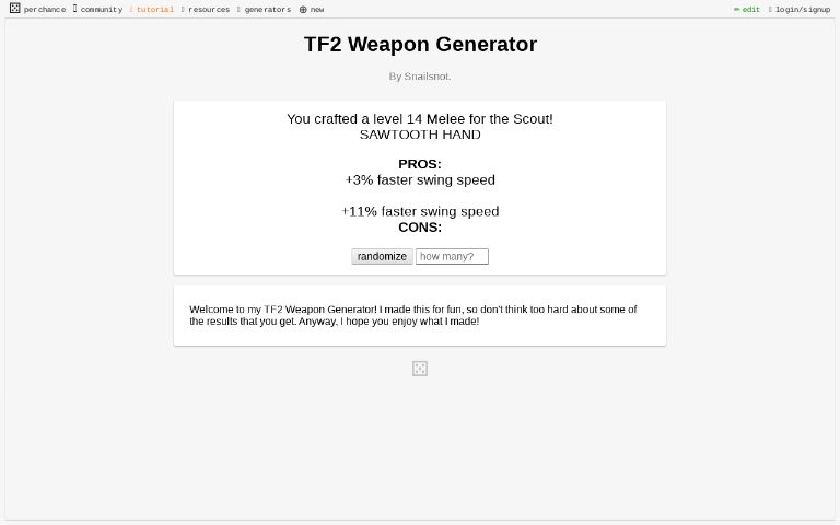 TF2 Weapon Generator