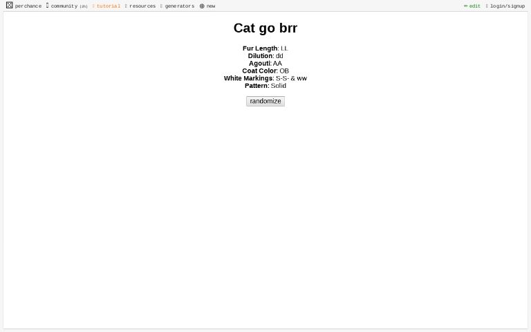 Cat go brr ― Perchance Generator