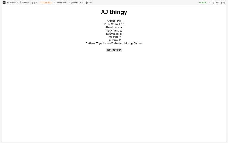 AJ thingy ― Perchance Generator
