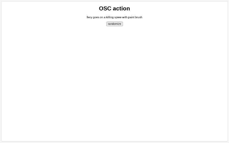 OSC action ― Perchance Generator