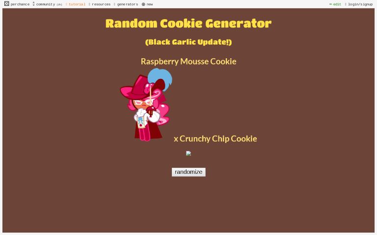 Random Cookie Generator