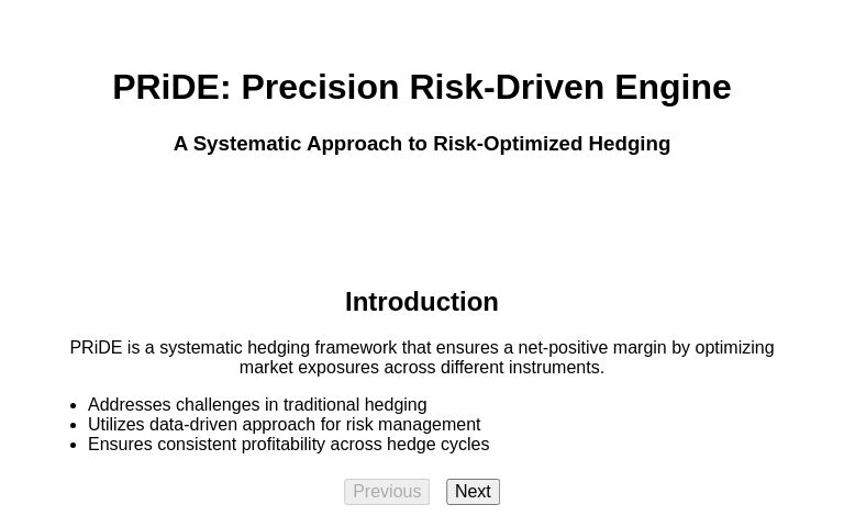 PRiDE: Precision Risk-Driven Engine ― Perchance Generator