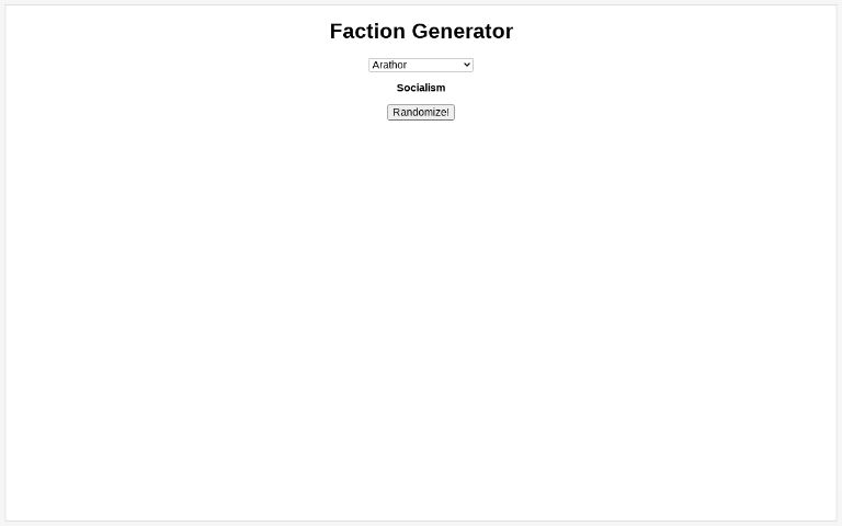 Faction Generator