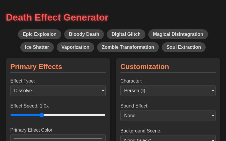 Death Effect Generator