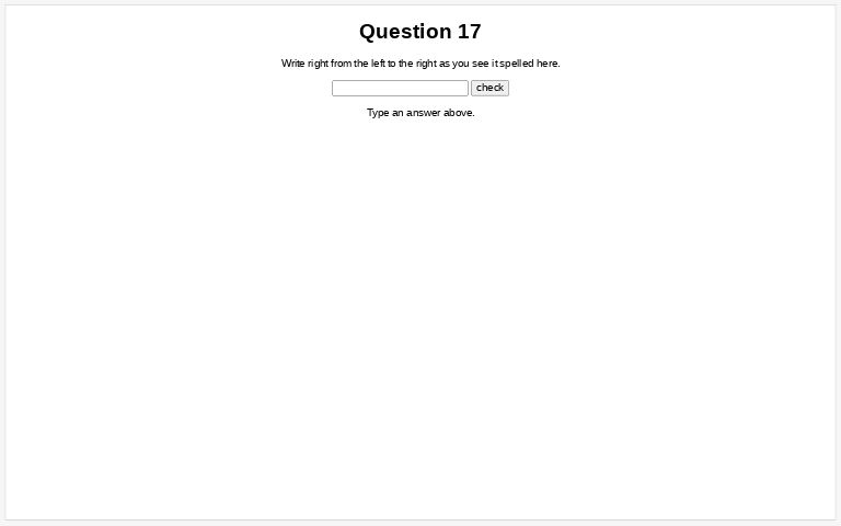 Question 17 ― Perchance Generator
