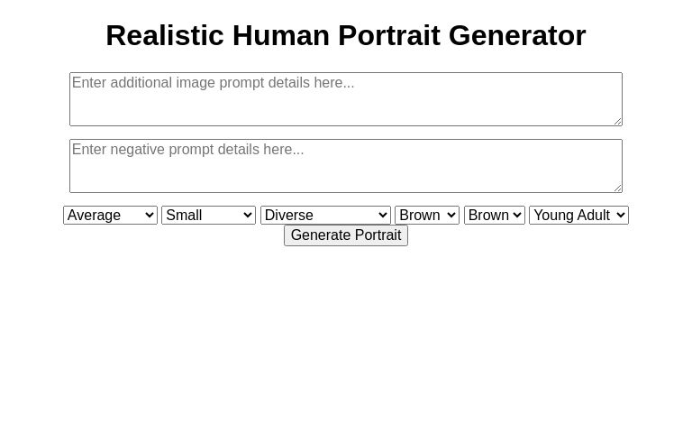 Realistic Human Portrait Generator