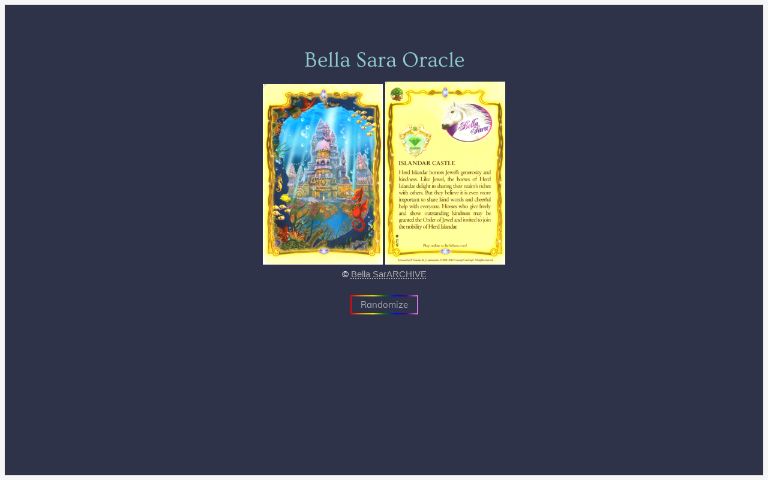 Bella Sara Oracle ― Perchance Generator